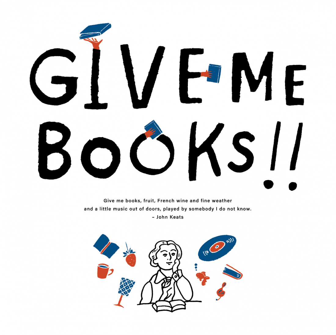 サトリデザイン | GIVE ME BOOKS!! Logo design